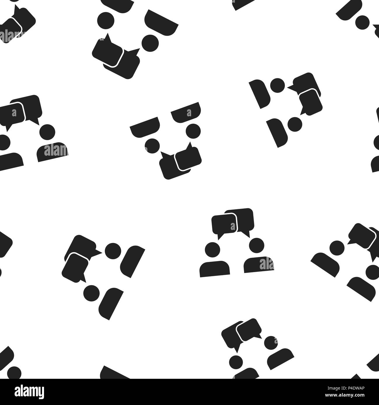 Talk people icon seamless pattern background. Business concept vector ...