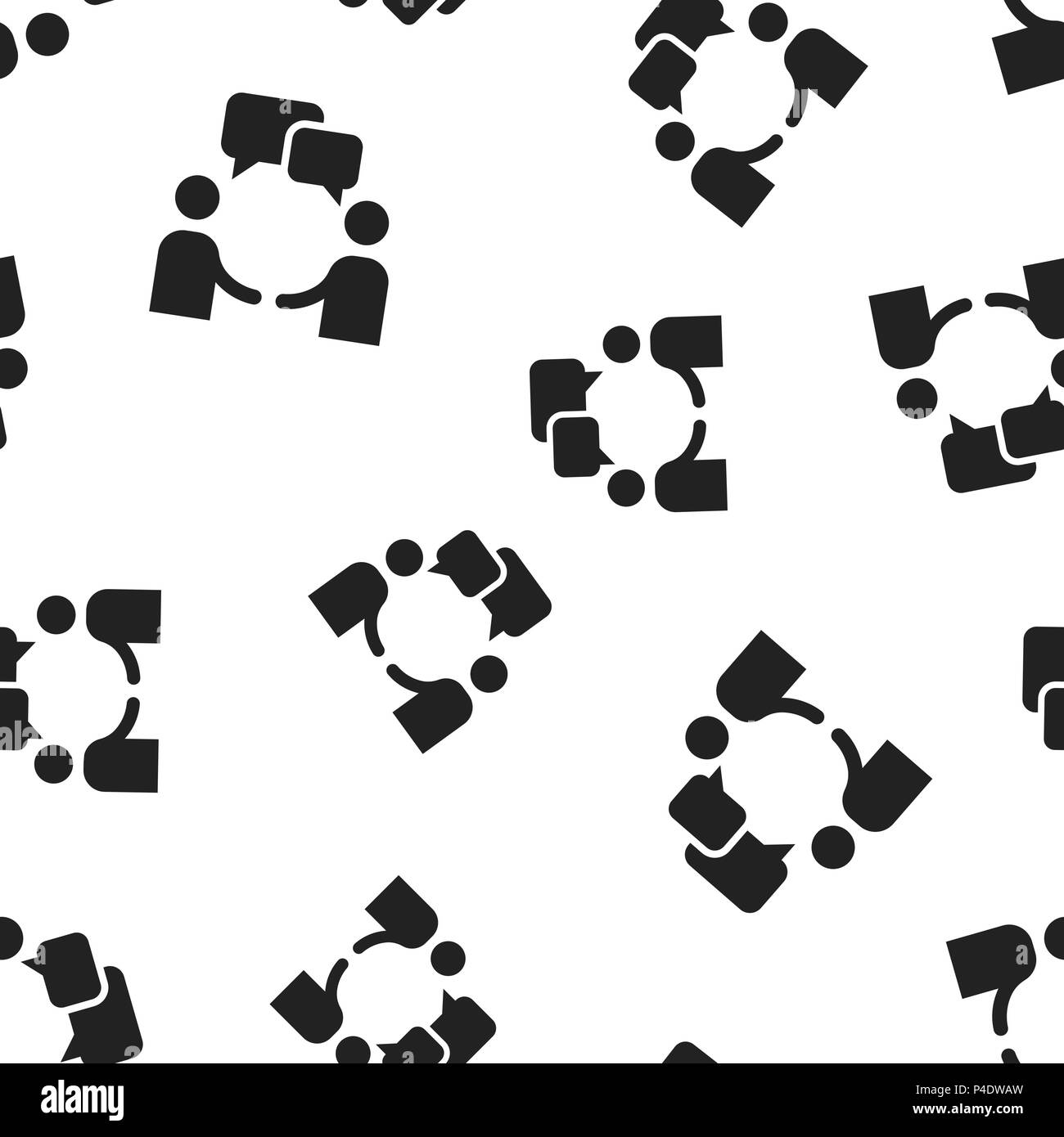 Talk people icon seamless pattern background. Business concept vector ...