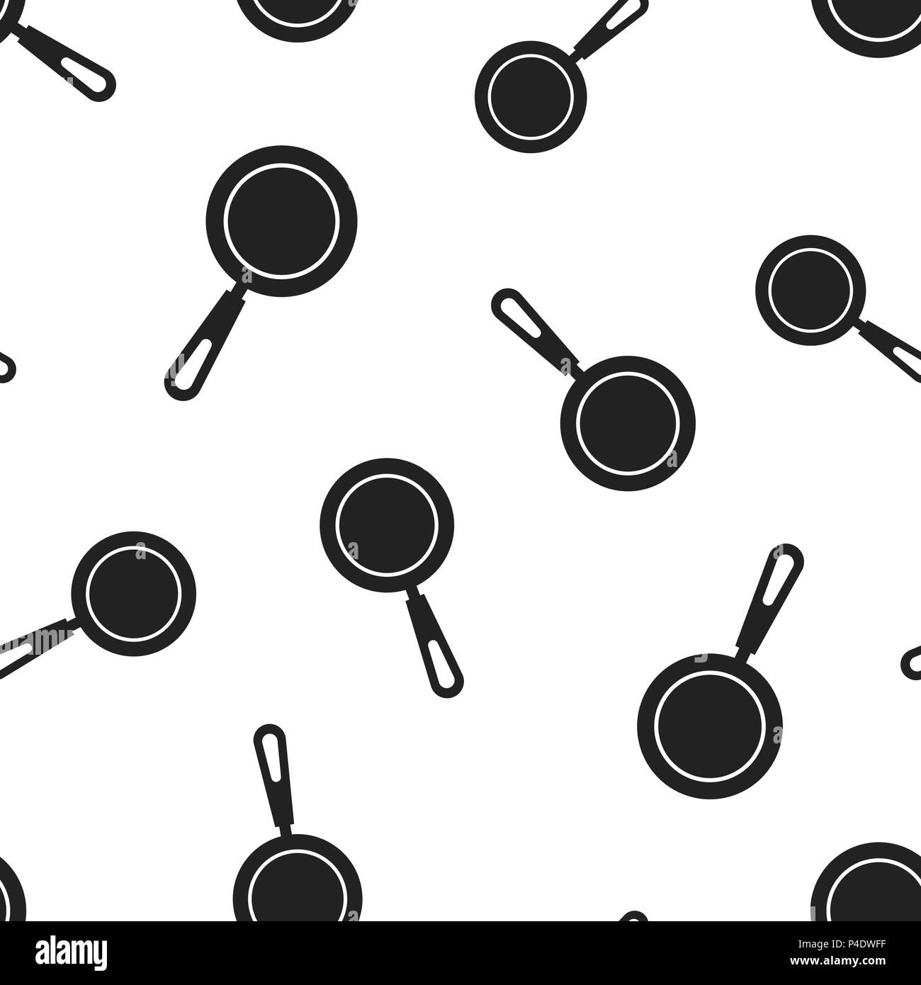 Frying pan icon seamless pattern background. Business concept vector ...