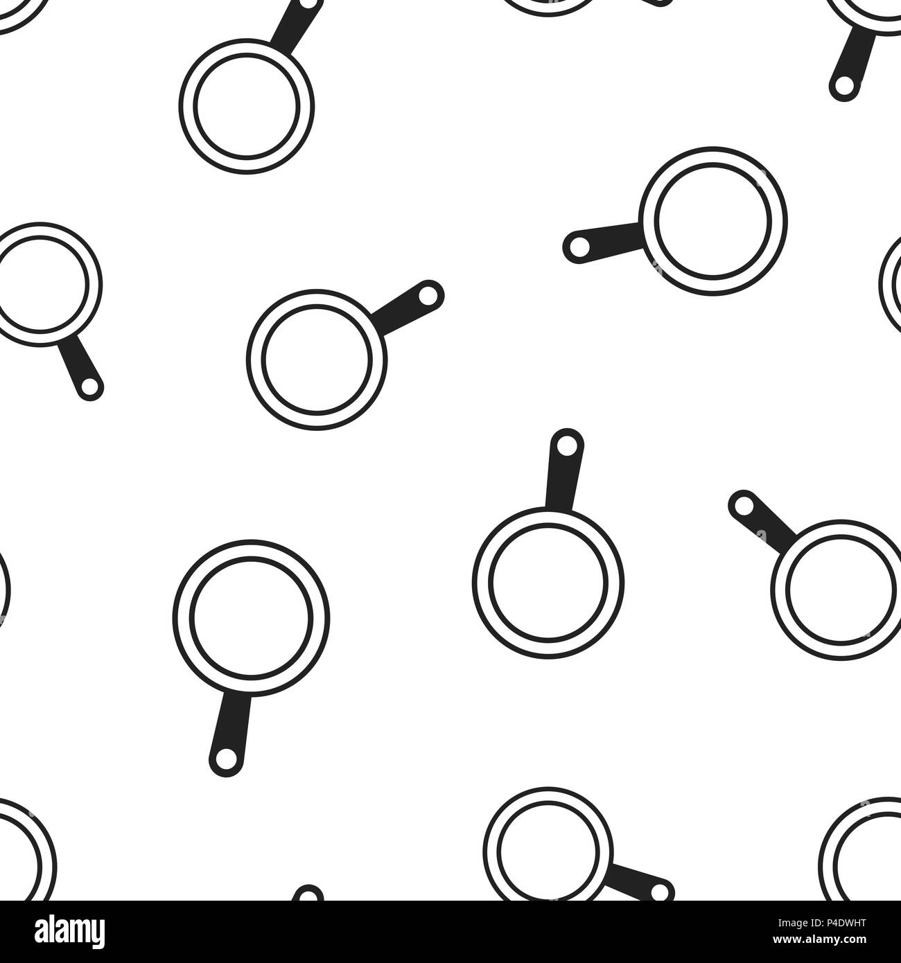 Frying pan icon seamless pattern background. Business concept vector ...