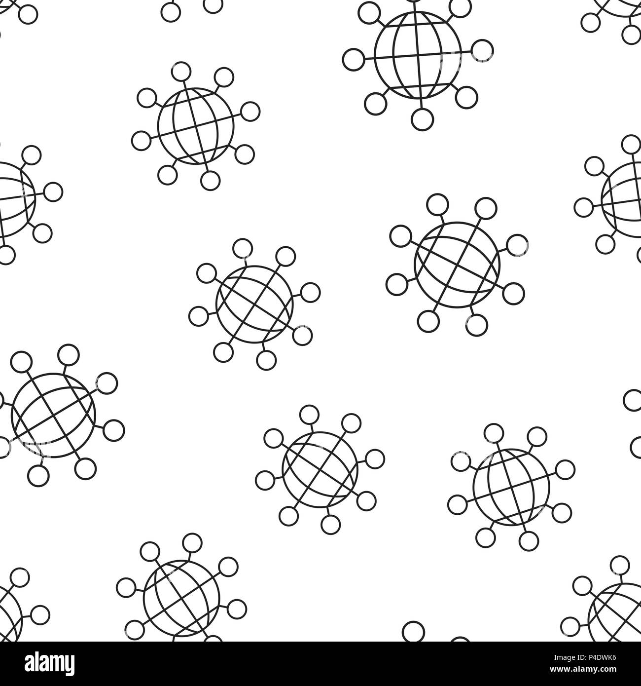 Sharing globe icon seamless pattern background. Business concept vector ...