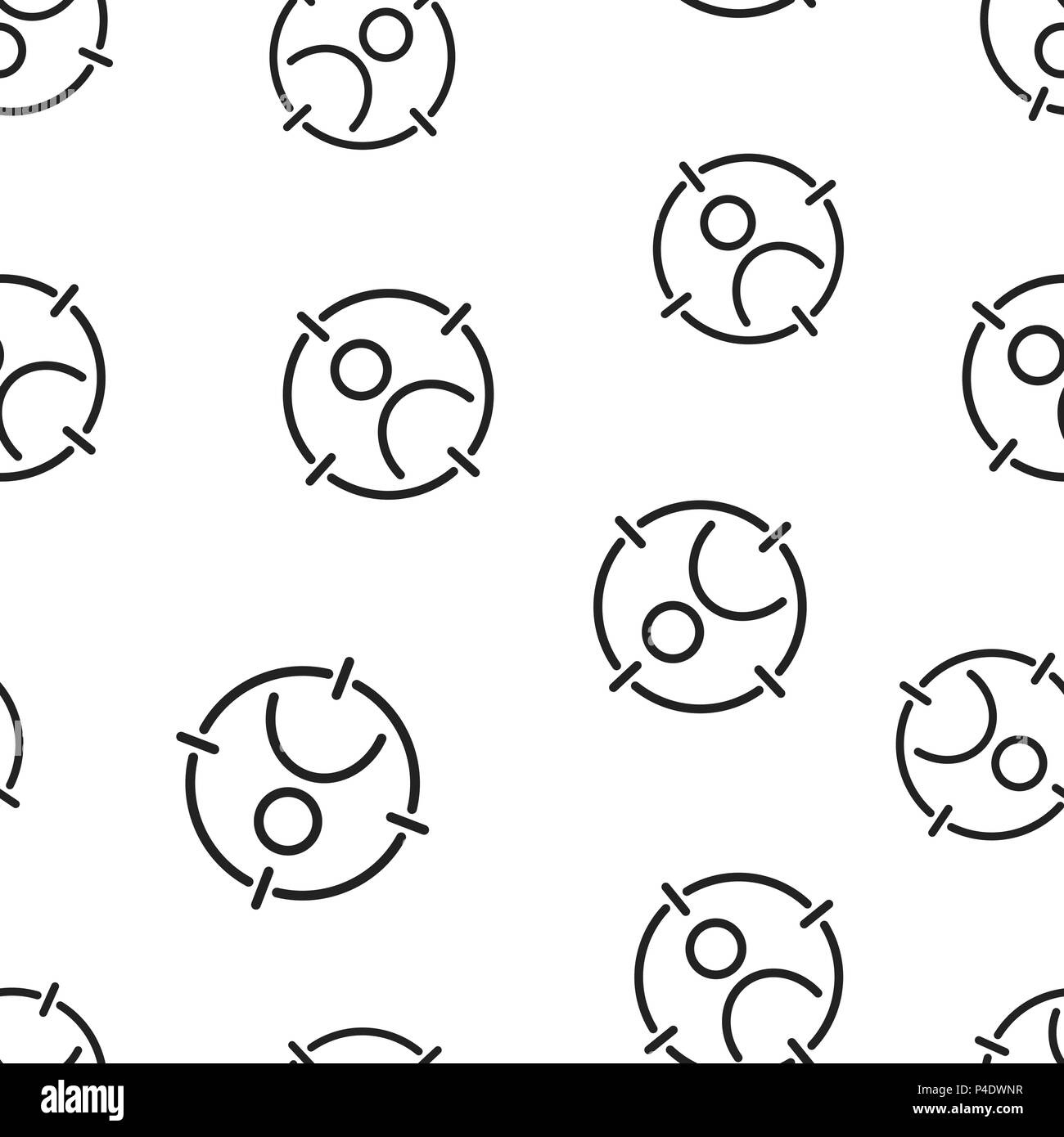 Target audience icon seamless pattern background. Business concept ...