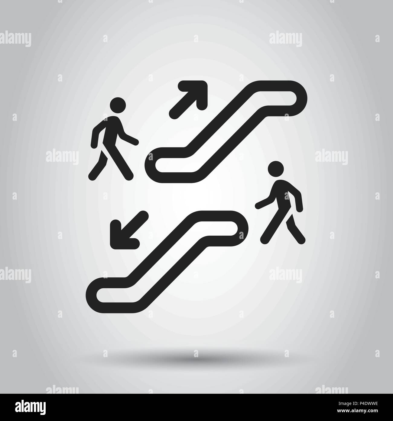 Escalator elevator icon. Vector illustration. Business concept ...
