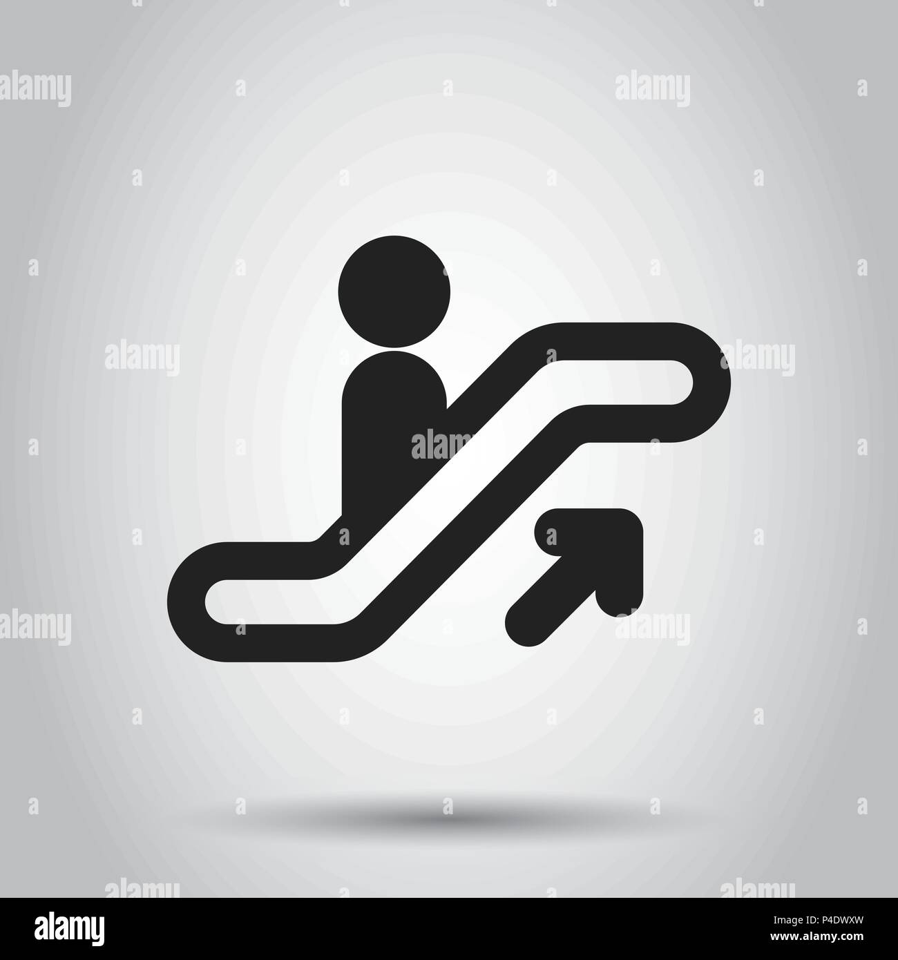 Escalator elevator icon. Vector illustration. Business concept ...