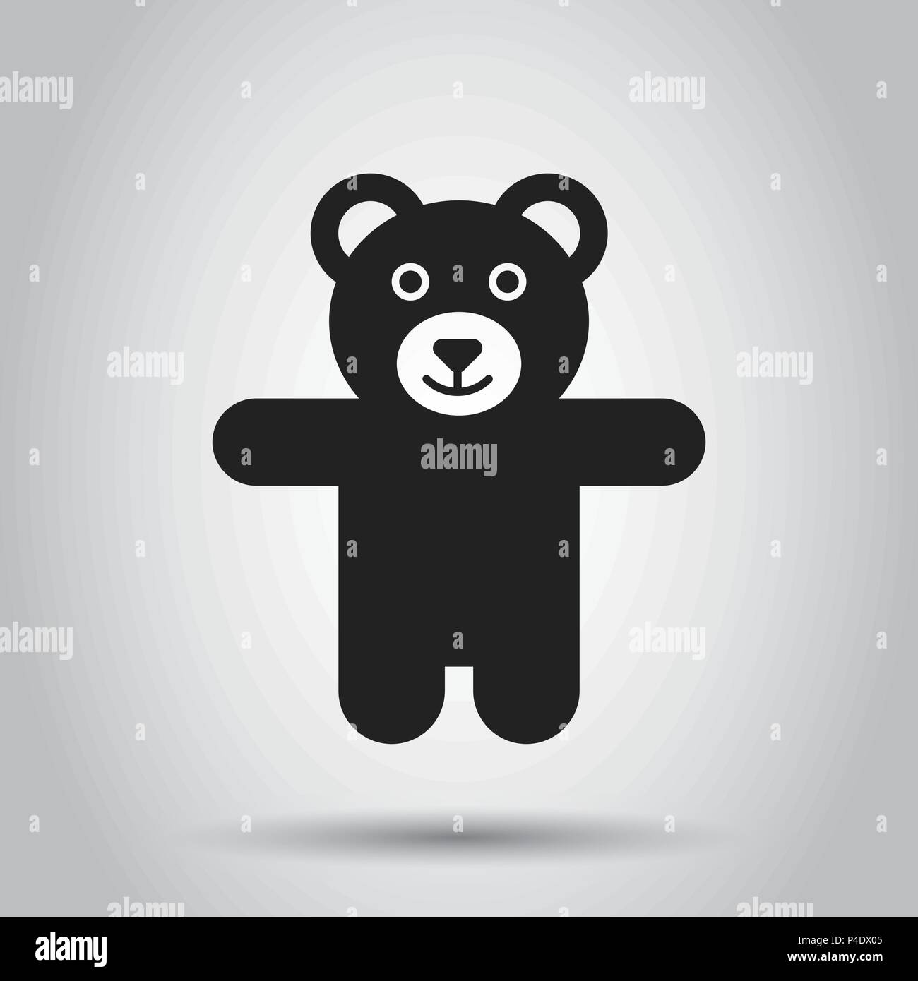 Teddy bear plush toy icon. Vector illustration. Business concept bear ...