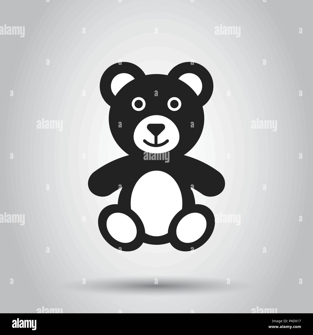 Teddy bear plush toy icon. Vector illustration. Business concept bear ...