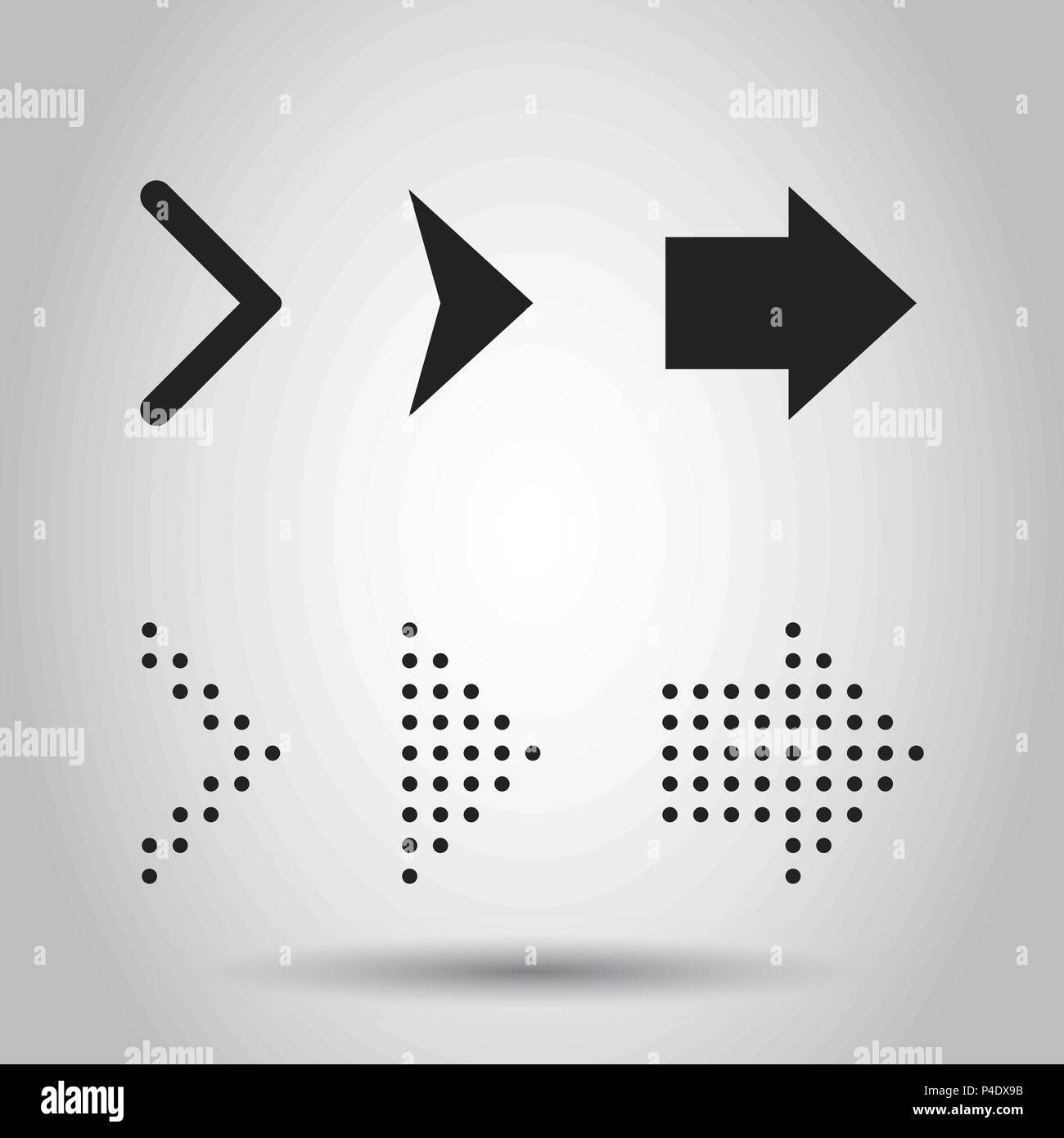 Dotted arrows hi-res stock photography and images - Alamy