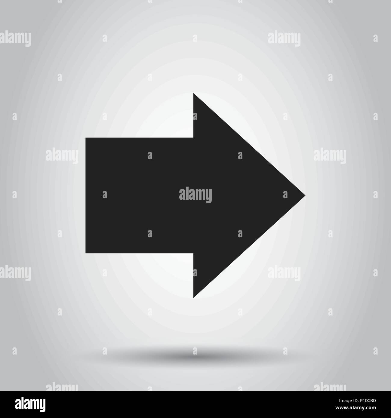 Arrow icon. Vector illustration. Business concept arrow flat pictogram ...