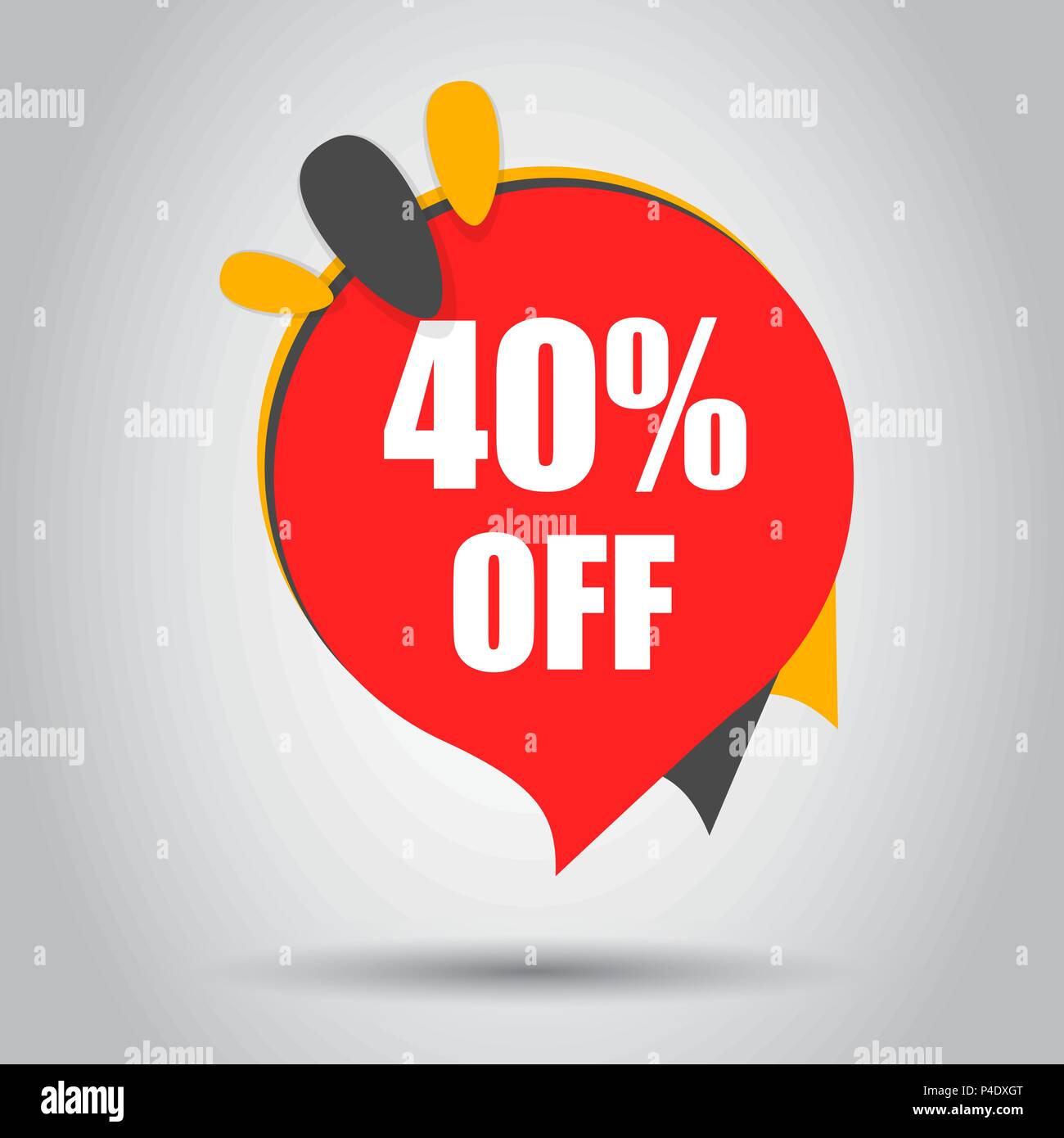 Sale 40% off discount price tag icon. Vector illustration. Business ...