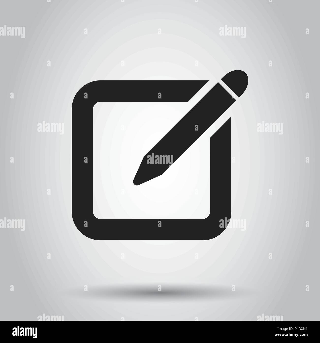 Notepad edit document with pencil icon. Vector illustration. Business ...