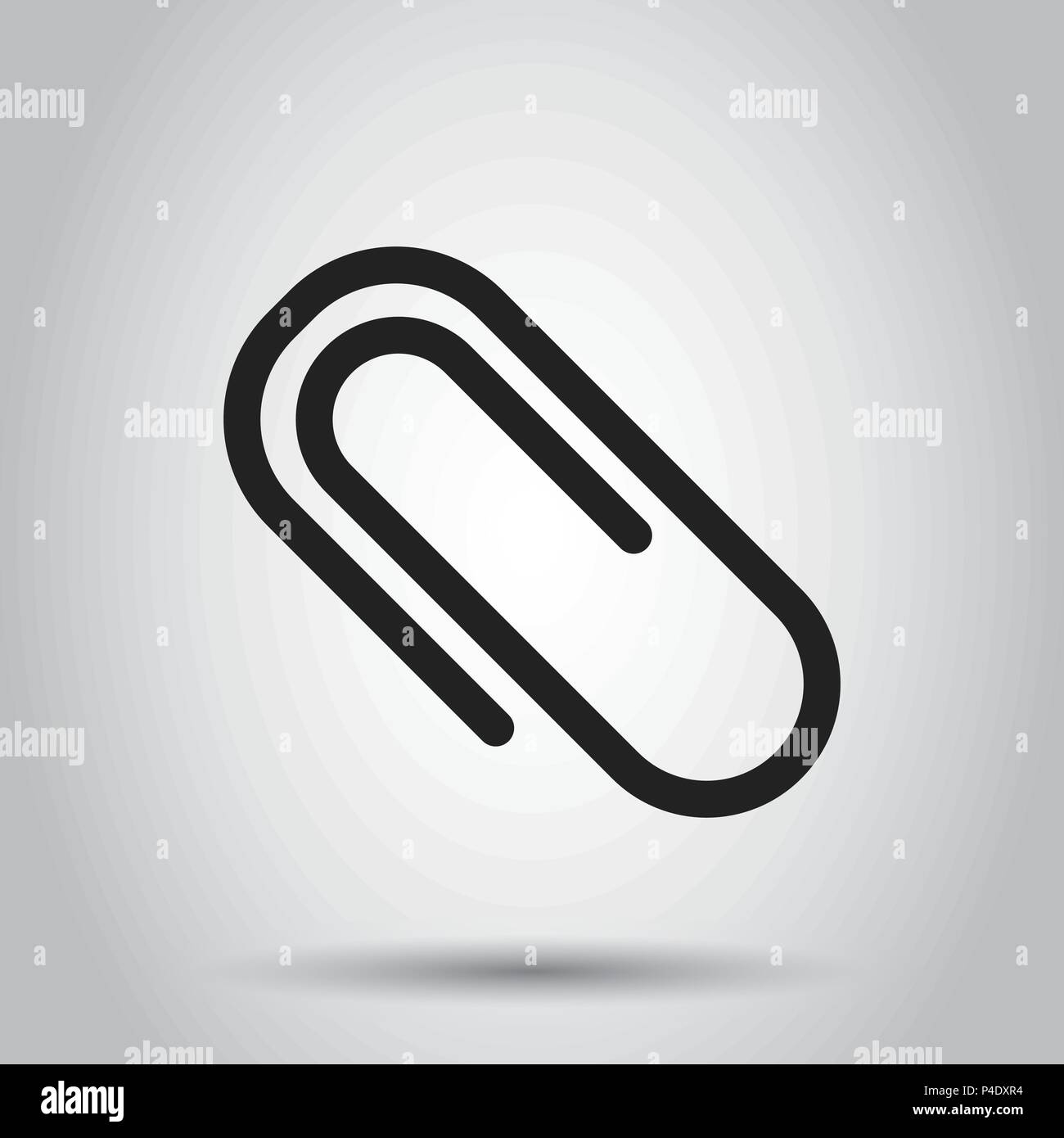 Paper clip attachment vector icon. Paperclip illustration pictogram ...