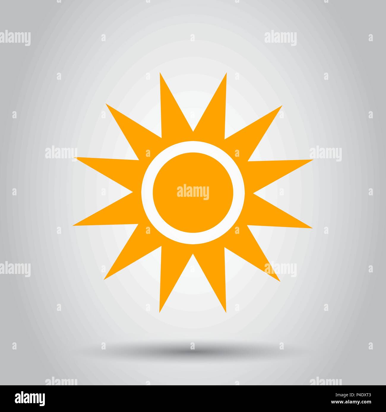 Sun vector icon. Summer sunshine illustration pictogram. Sun sunlight ...