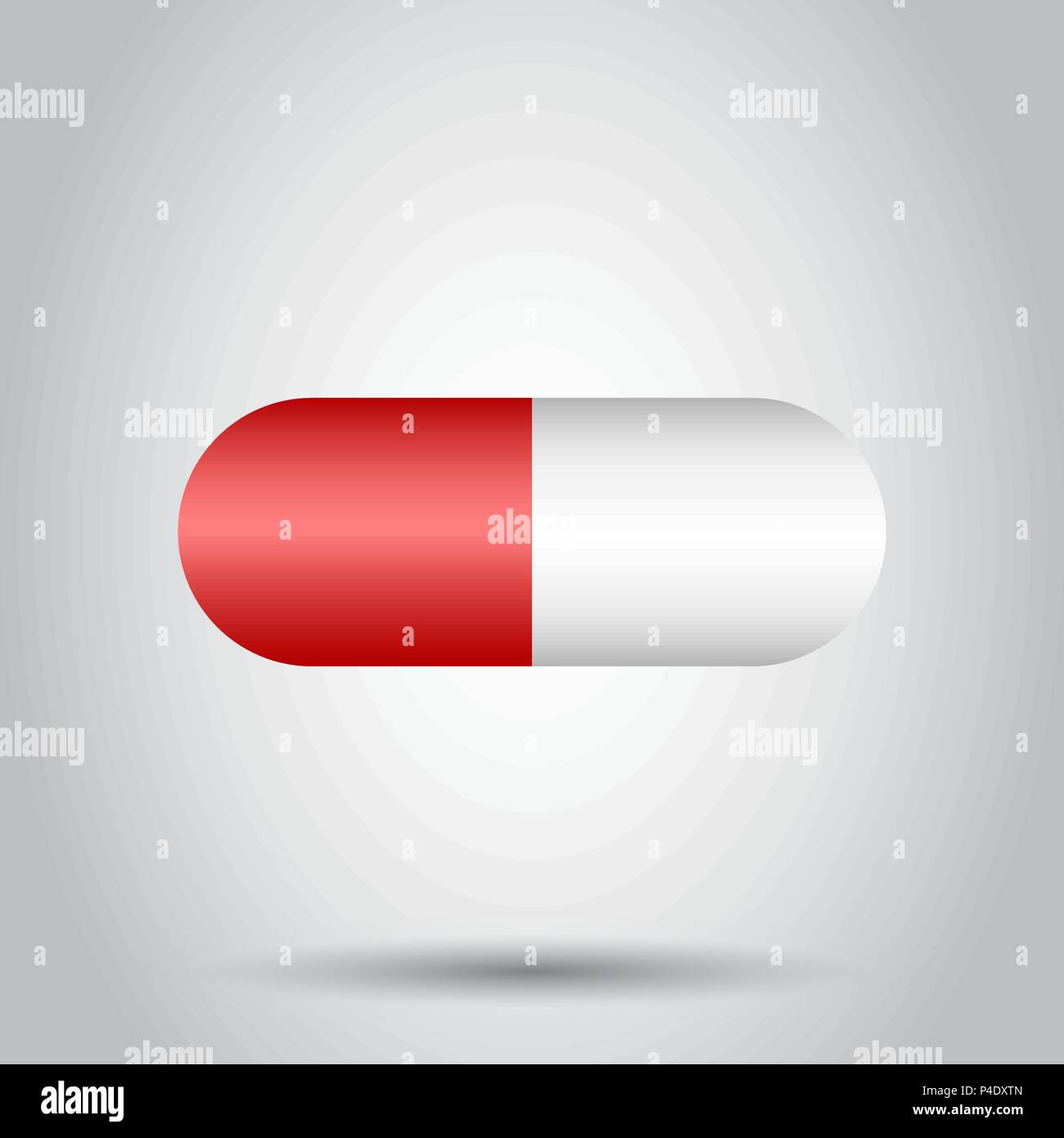 Pill vector icon in flat style. Tablet illustration pictogram. Capsule ...
