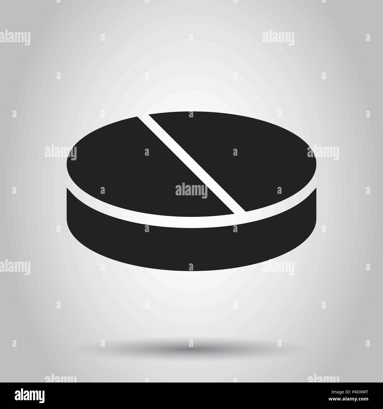 Pill vector icon in flat style. Tablet illustration pictogram. Capsule ...