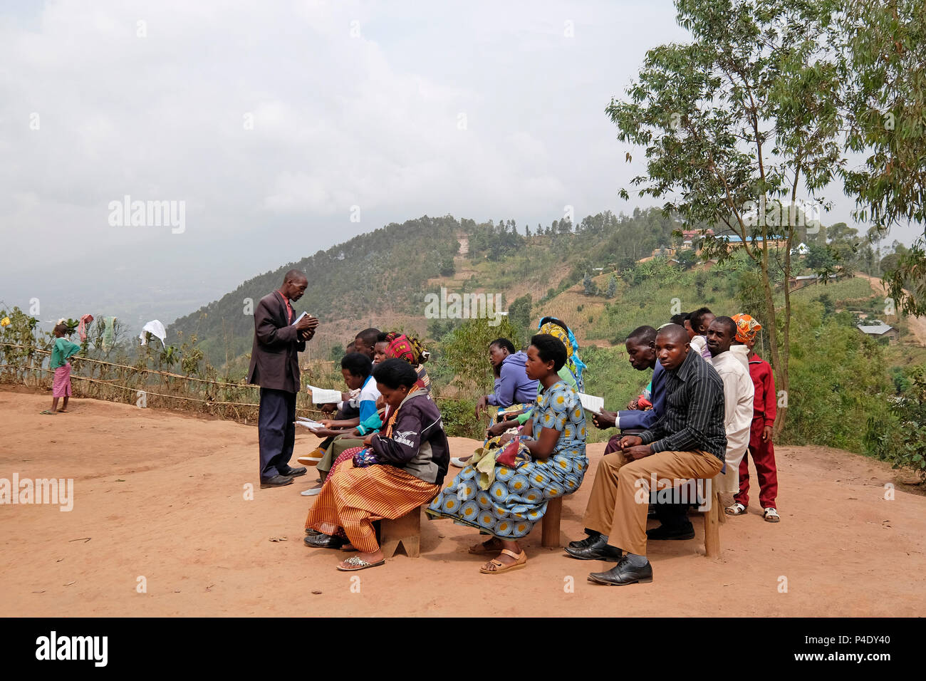 Rwanda, Burera lake, surrounding of Kidaho, daily life Stock Photo - Alamy