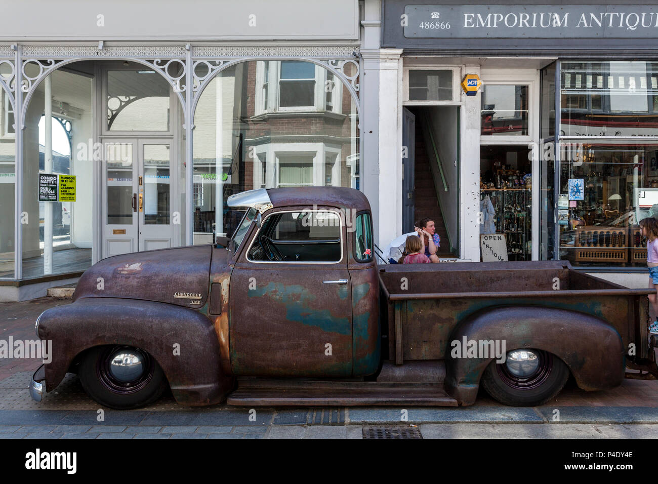 A Rusty Chevrolet 3100 Parked In The High Street, Lewes, East Sussex ...