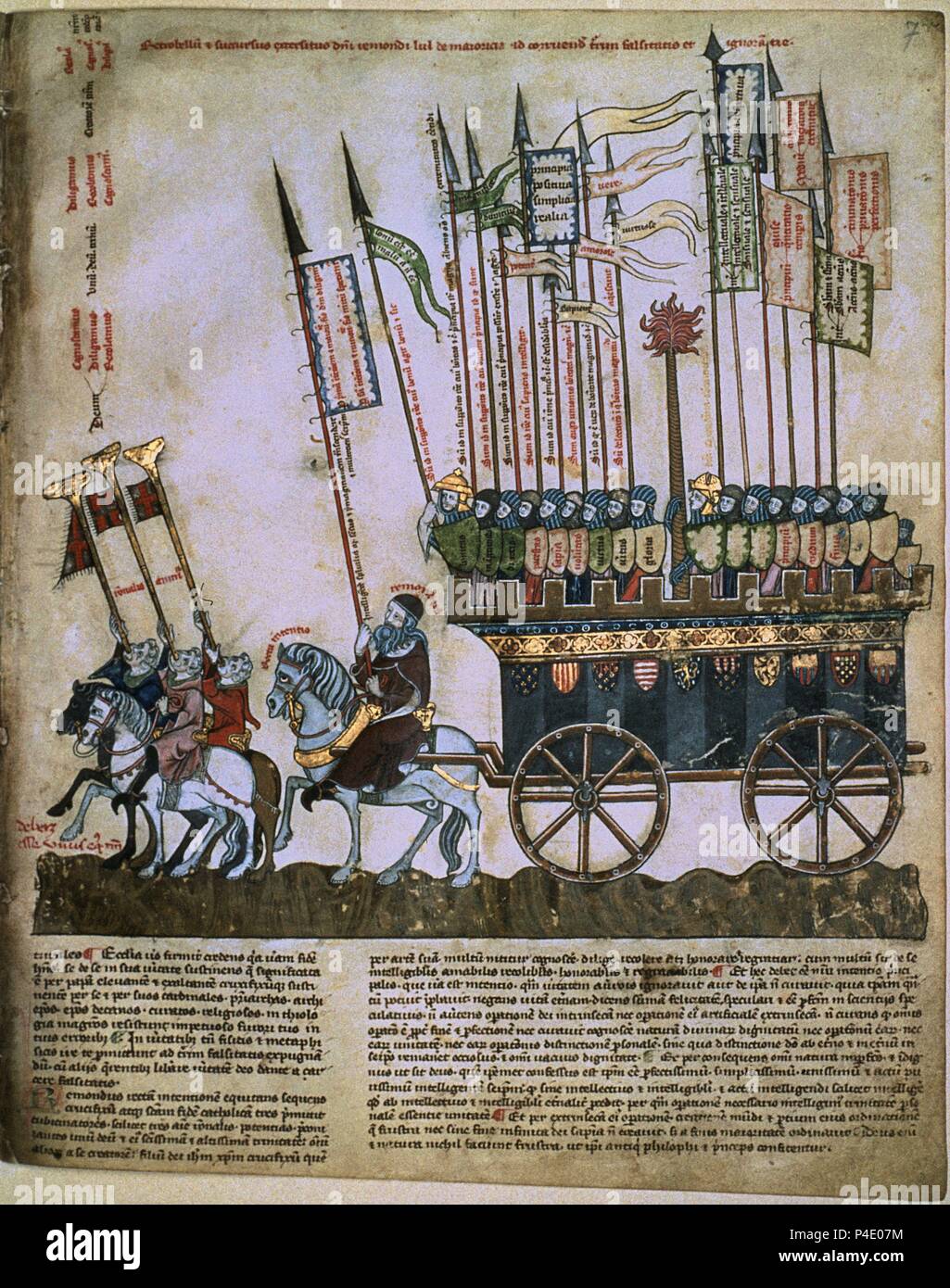 Medieval horse cart manuscript hi-res stock photography and images - Alamy