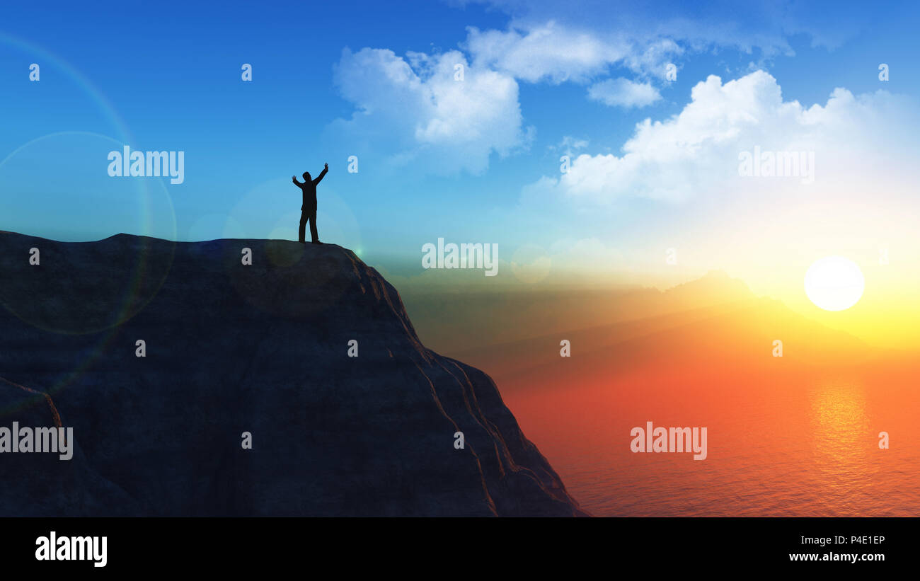 Male figure with raised arms hi-res stock photography and images - Alamy