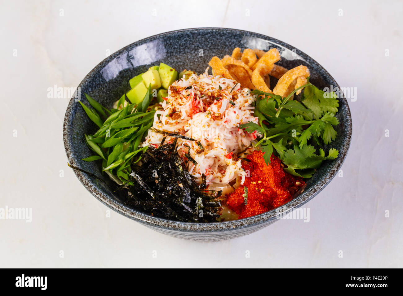 Poke with crab meat Stock Photo - Alamy