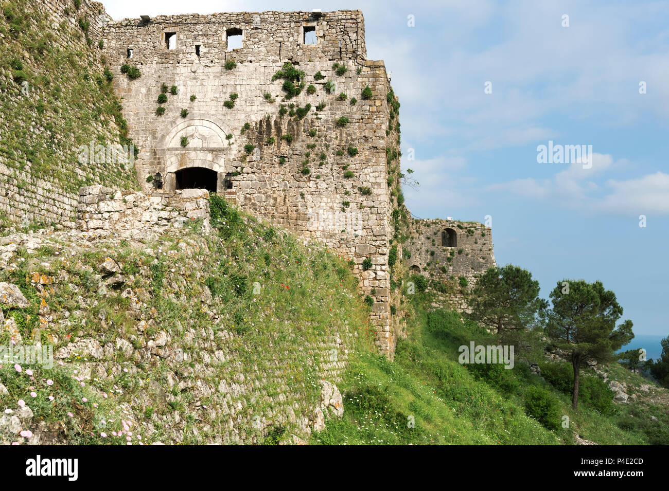 Entrance of Rozafa castle, Shkodra, Albania Stock Photo - Alamy