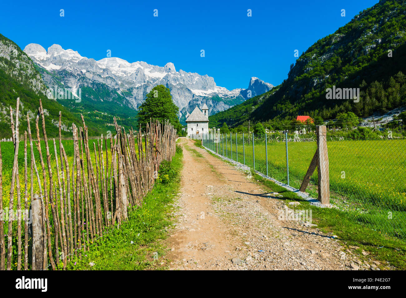 Catholic Church, Thethi village, Thethi valley, Albania Stock Photo - Alamy