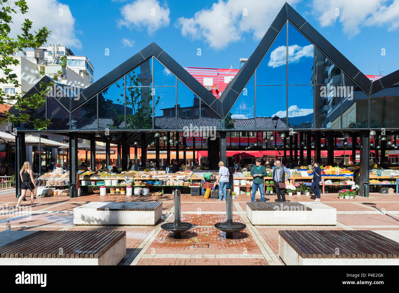 New bazar, Market stalls, Tirana, Albania Stock Photo - Alamy
