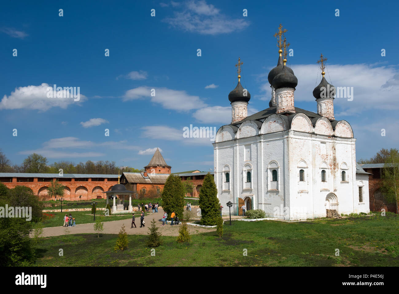 View of the St. Nicholas Cathedral. Zaraysk, Moscow region. Zaraysk Kremlin Stock Photo - Alamy