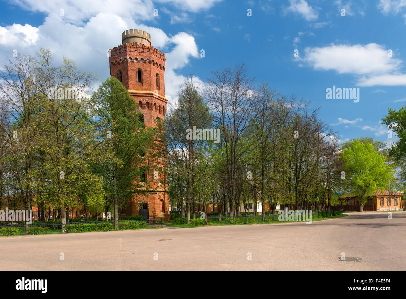 Water tower from the early 20th century. Zaraysk, Russia Stock Photo ...