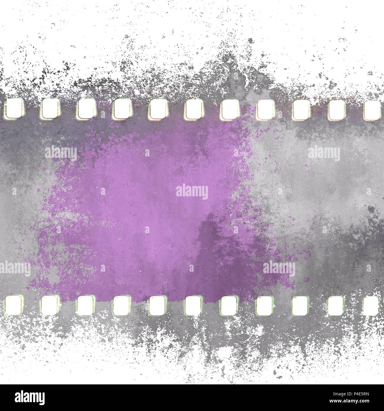 Gray and purple film strip frame on dripping background Stock Photo - Alamy