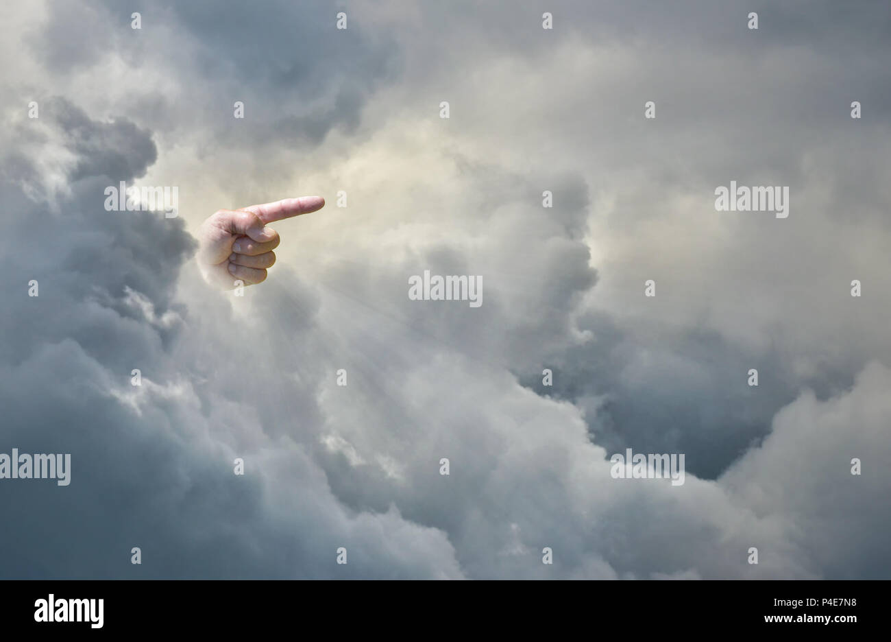 the hand of God Stock Photo - Alamy