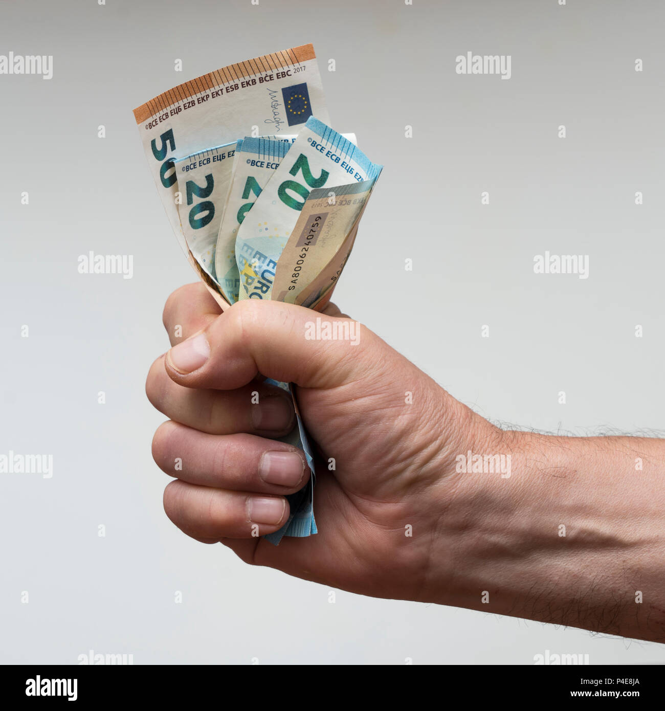 Hand money euro hi-res stock photography and images - Alamy
