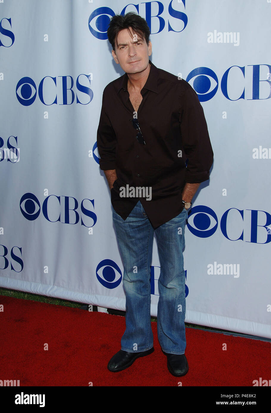 Charlie Sheen arriving at the tca ( television critic association ) CBS ...