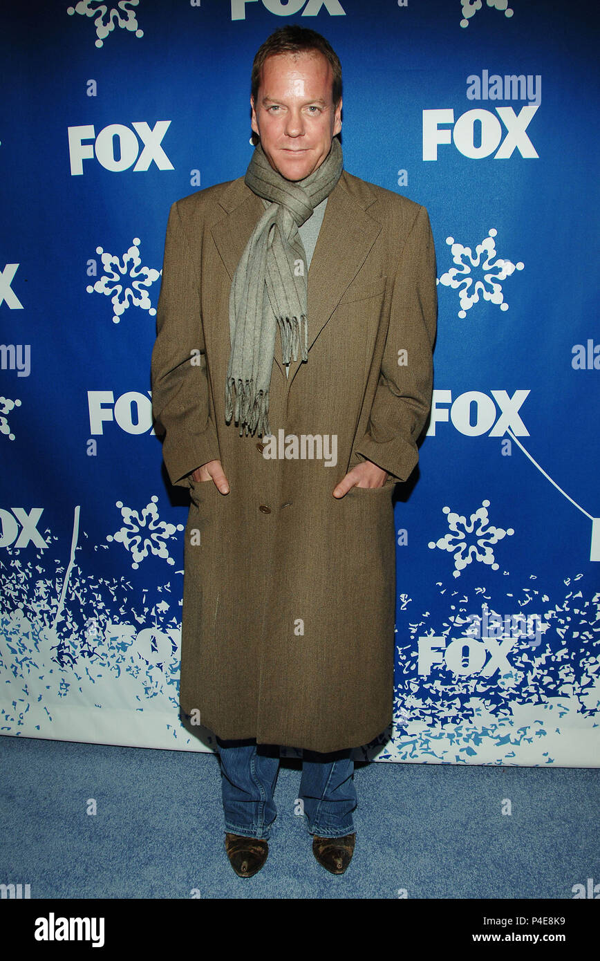 Kiefer Sutherland ( 24 ) arriving at the FOX tca Winter Party at the ...