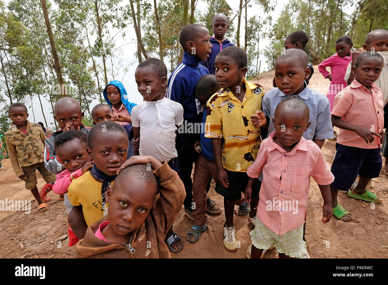 Rwanda, Burera lake, surrounding of Kidaho, children Stock Photo - Alamy