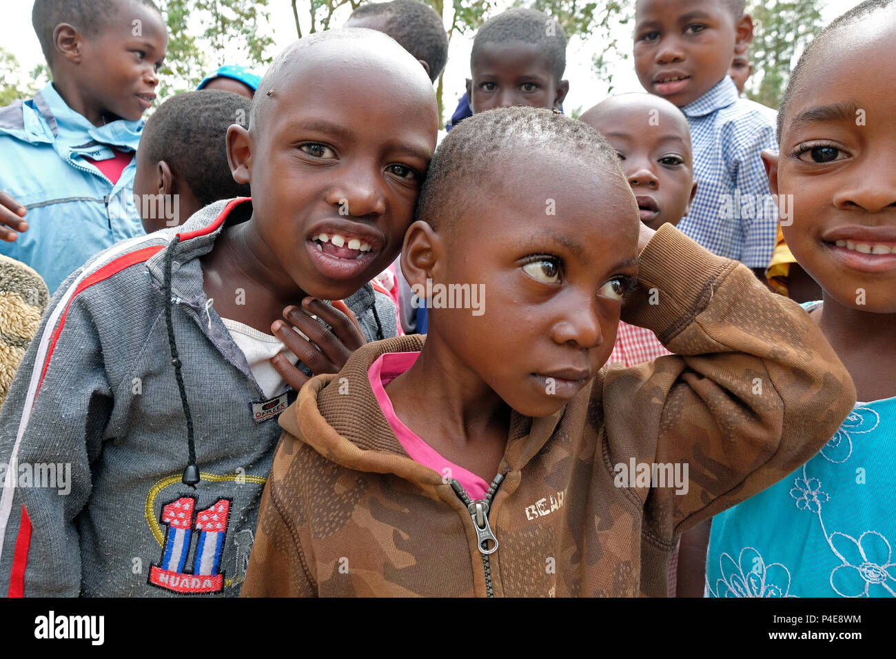 Rwanda, Burera lake, surrounding of Kidaho, children Stock Photo - Alamy