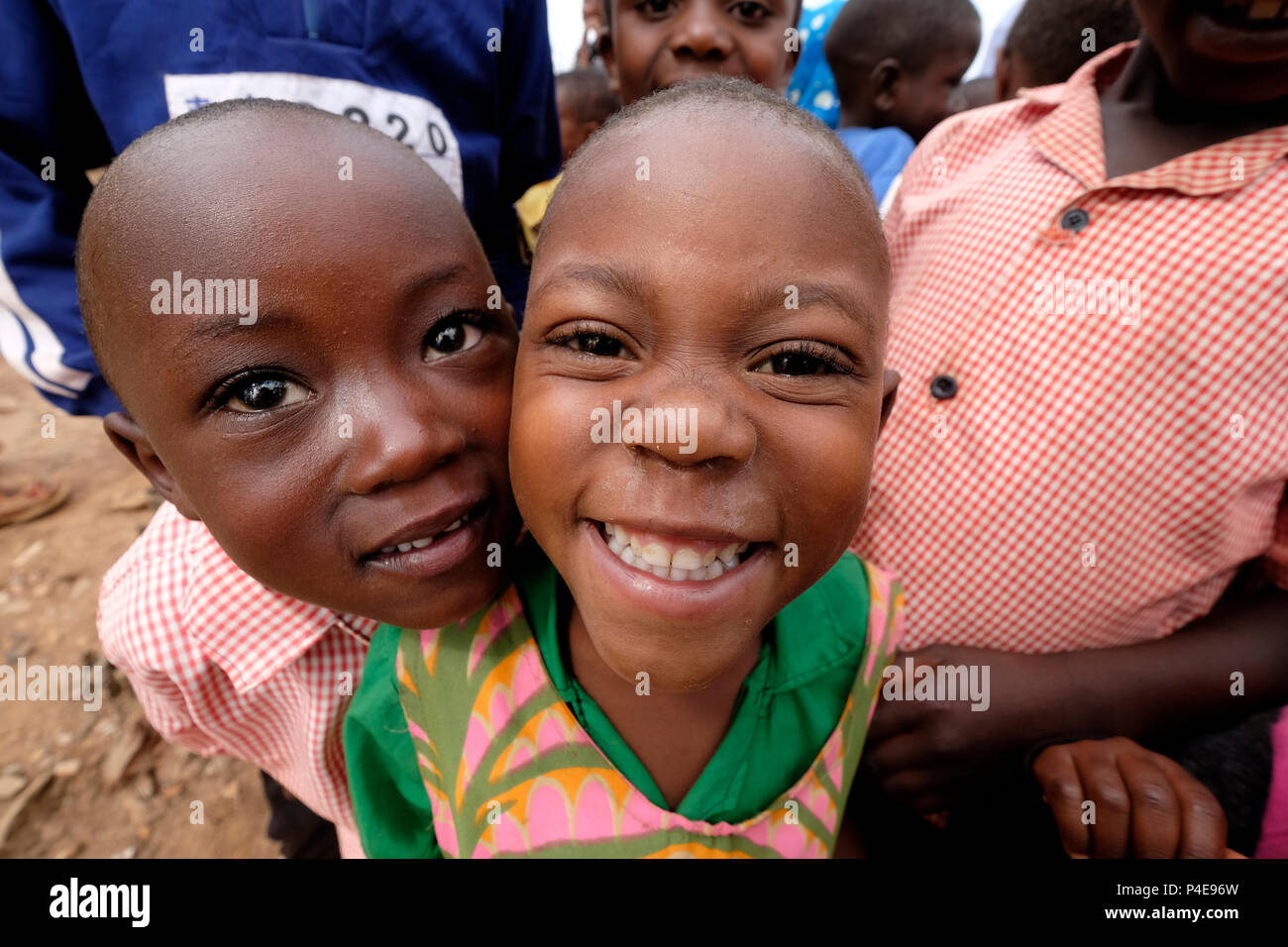 Rwanda, Burera lake, surrounding of Kidaho, children Stock Photo - Alamy