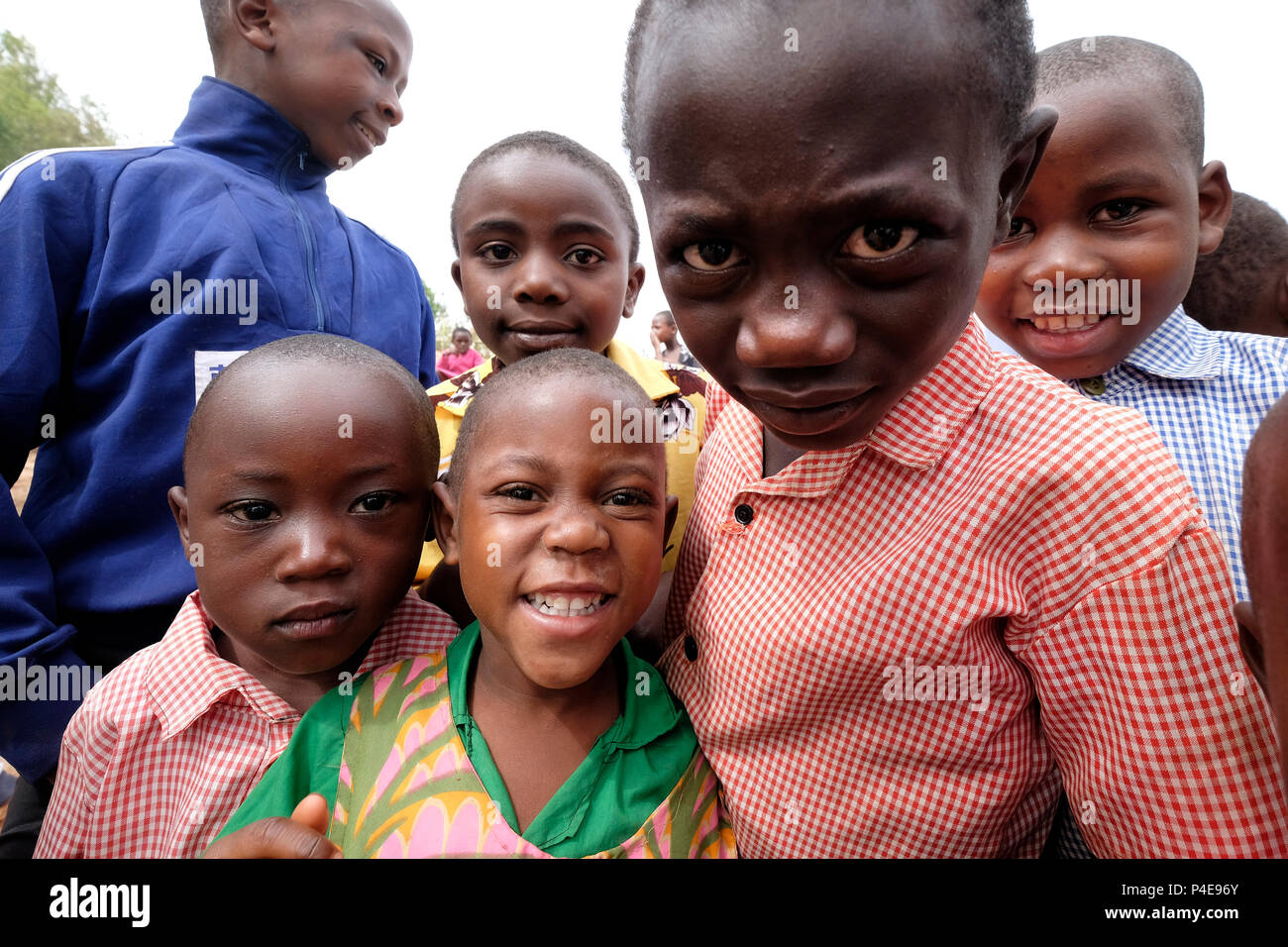 Rwanda, Burera lake, surrounding of Kidaho, children Stock Photo - Alamy
