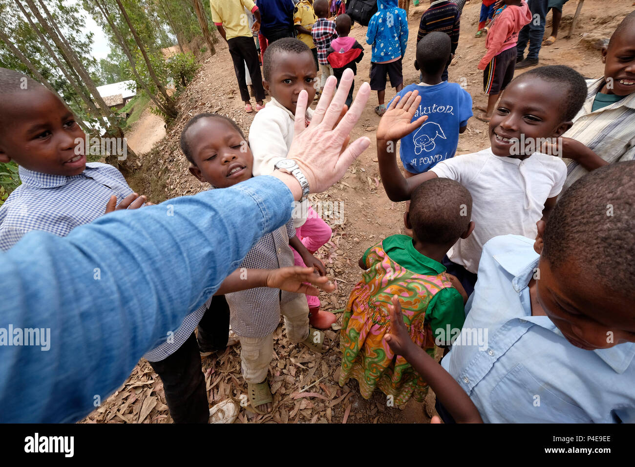 Rwanda, Burera lake, surrounding of Kidaho, children Stock Photo - Alamy