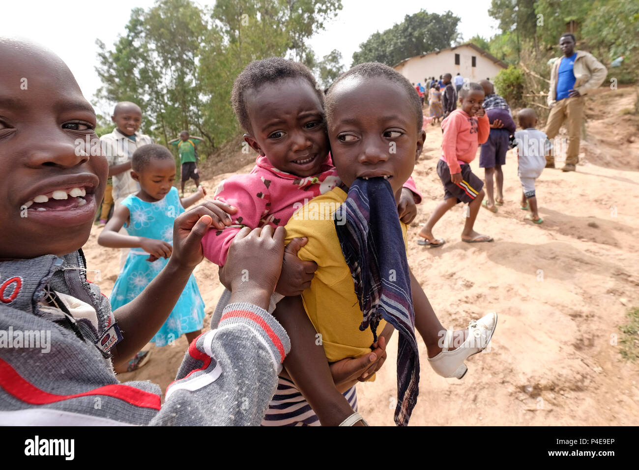 Rwanda, Burera lake, surrounding of Kidaho, children Stock Photo - Alamy