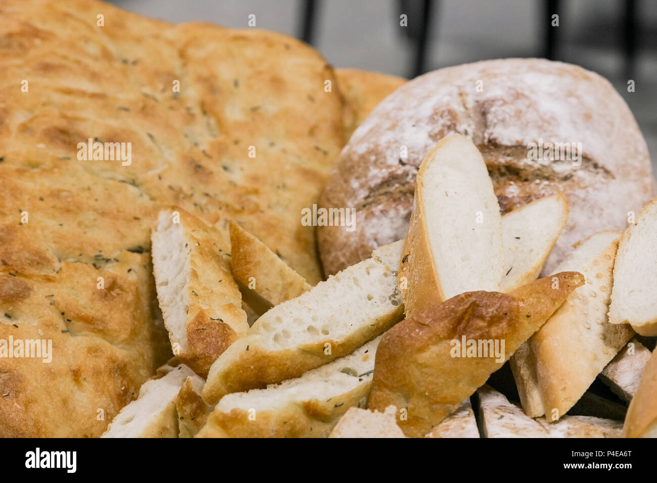 Large bowl of freshly Italian Bread for catering at a corporate event ...