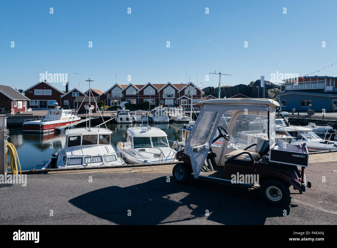 GOTHENBURG, SWEDEN - May 20, 2018: Sailboats and motor boats in the ...