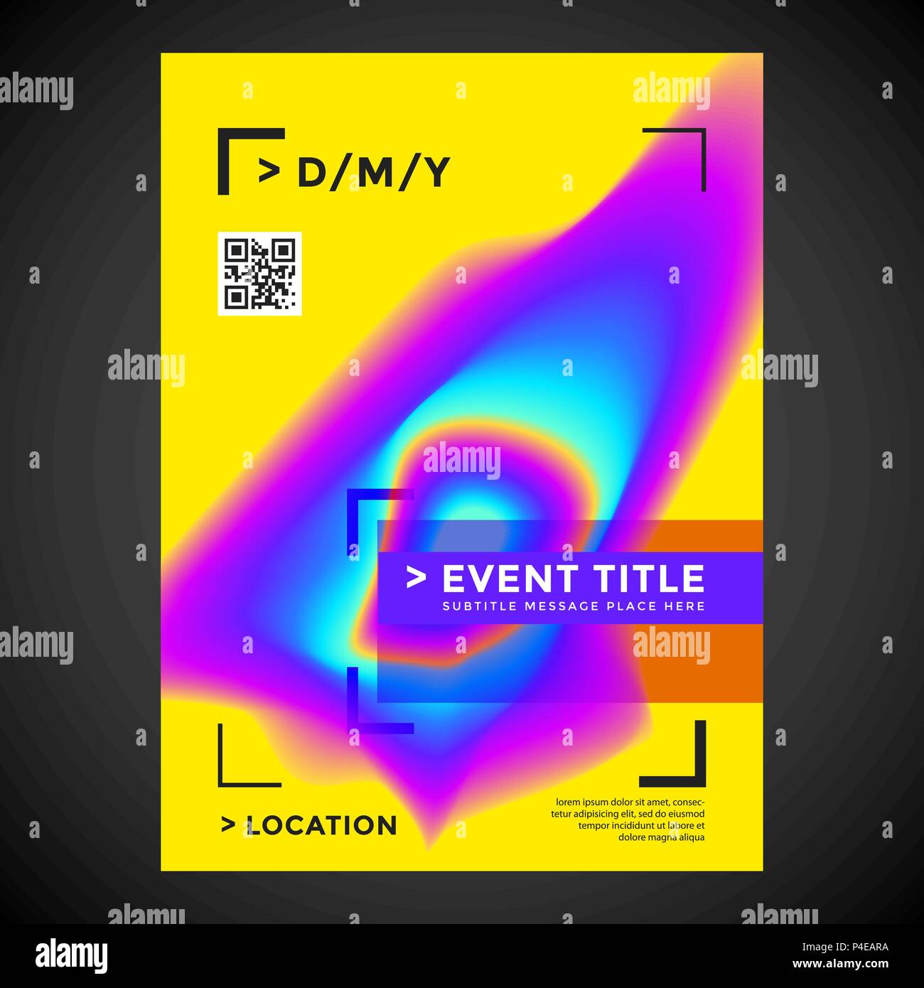 vector various vibrant colors abstract shape modern design event poster ...