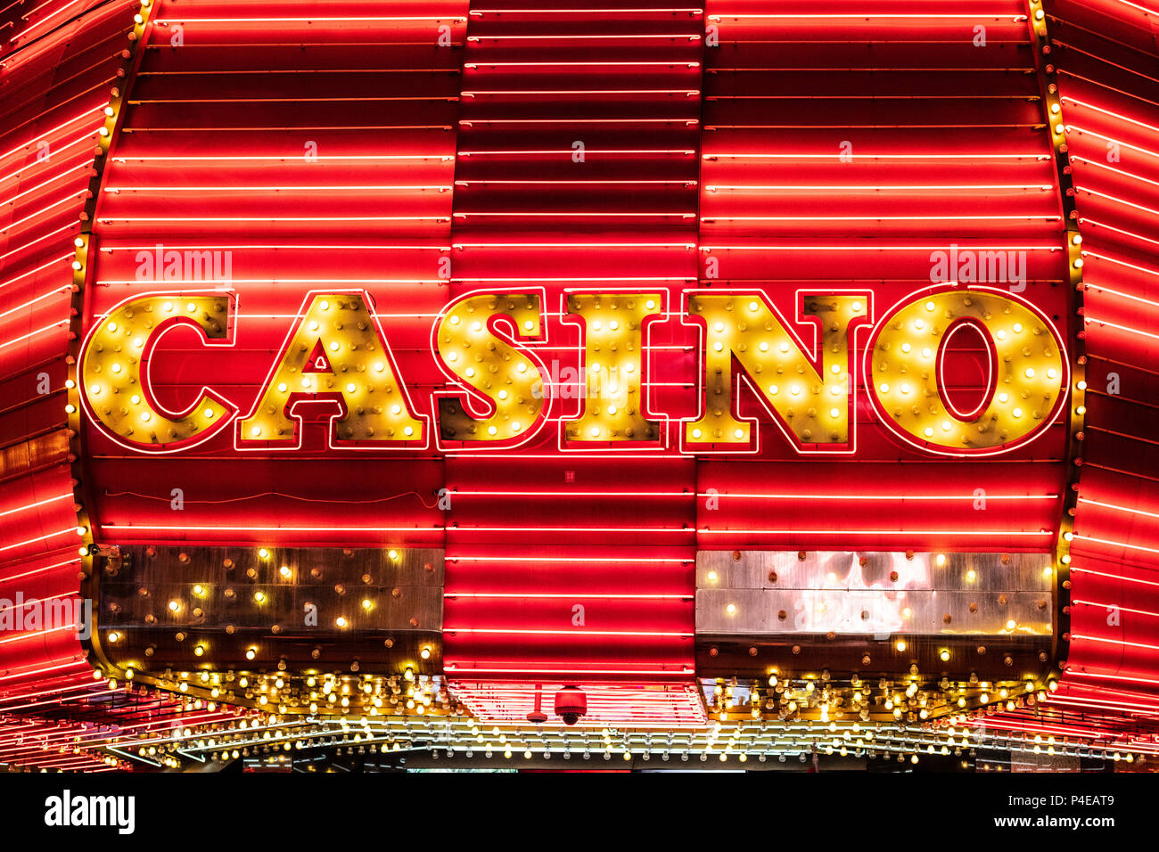 Casino neon light sign, Las Vegas Stock Photo - Alamy