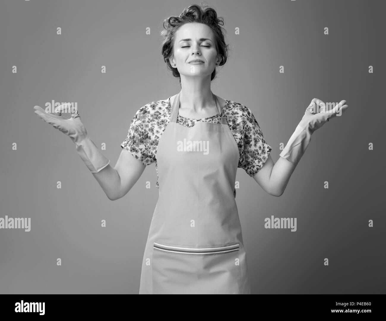 Young housewife doing housework hi-res stock photography and images - Alamy