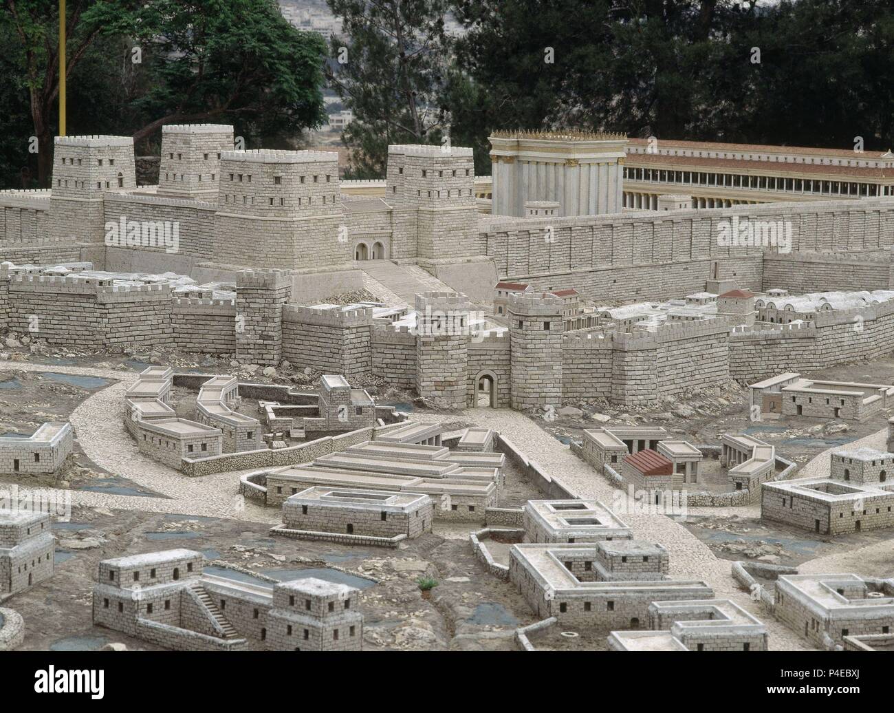 MAQUETA DE JERUSALEN - FORTALEZA ANTONIA Y MURALLA-CONSTRUIDA ENTRE EL ...