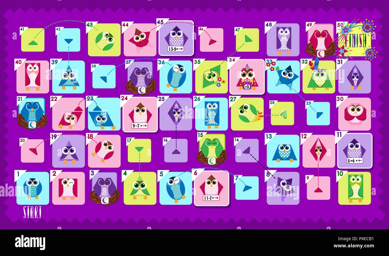 educational board game for children. The study of geometric shapes and ...