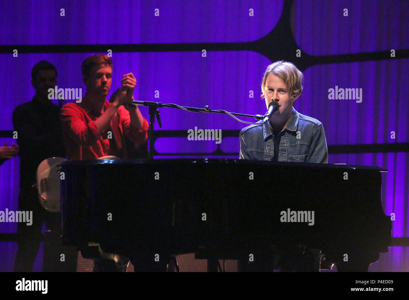 Tom Odell performing during the filming of the Graham Norton Show at ...