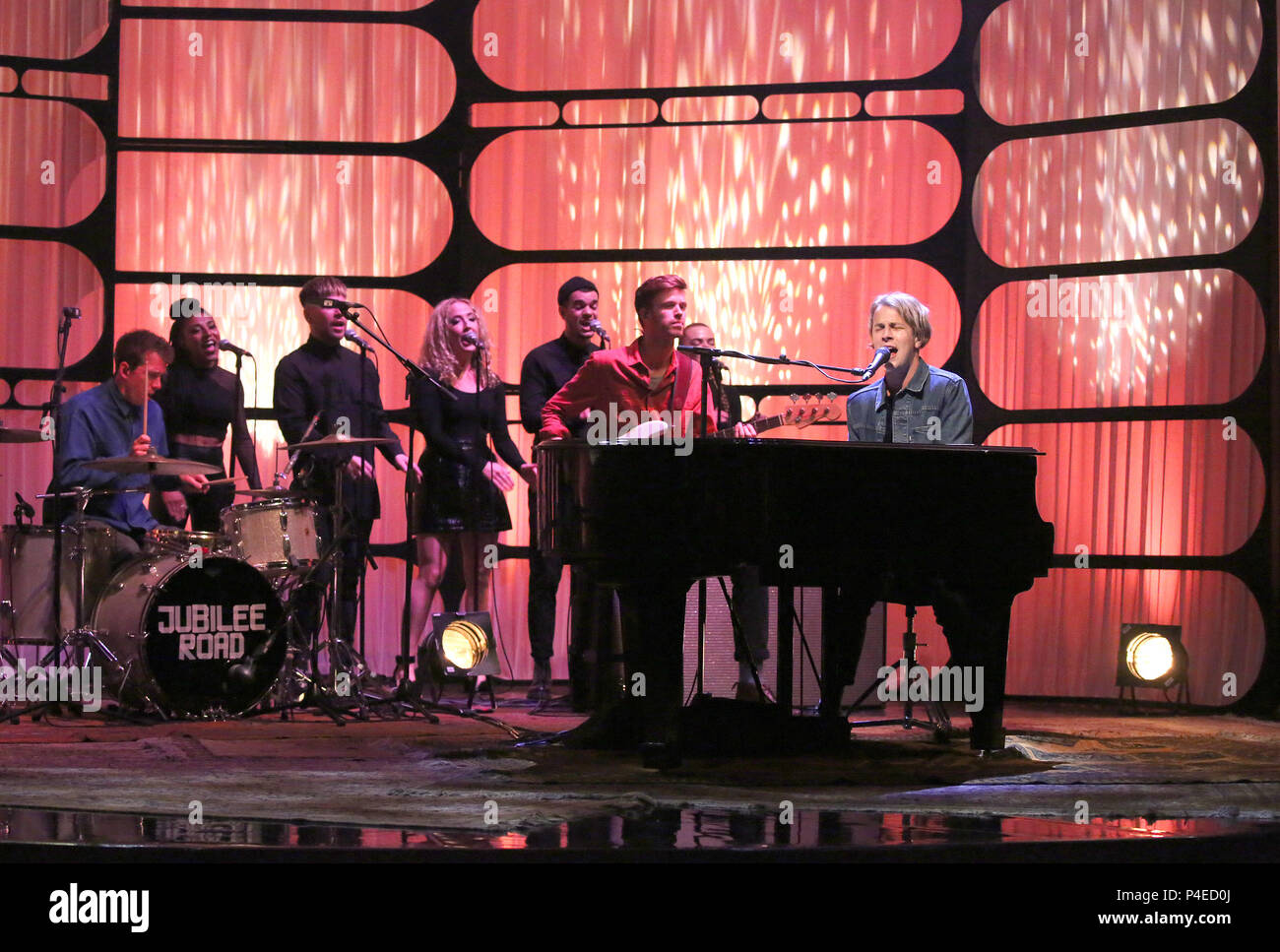 Tom Odell performing during the filming of the Graham Norton Show at ...