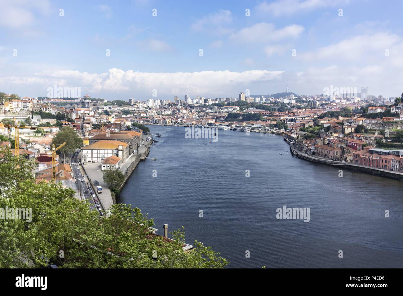 20.05.2018, Portugal, Porto : View over Porto and the River Douro from Garden Of The Crystal ...