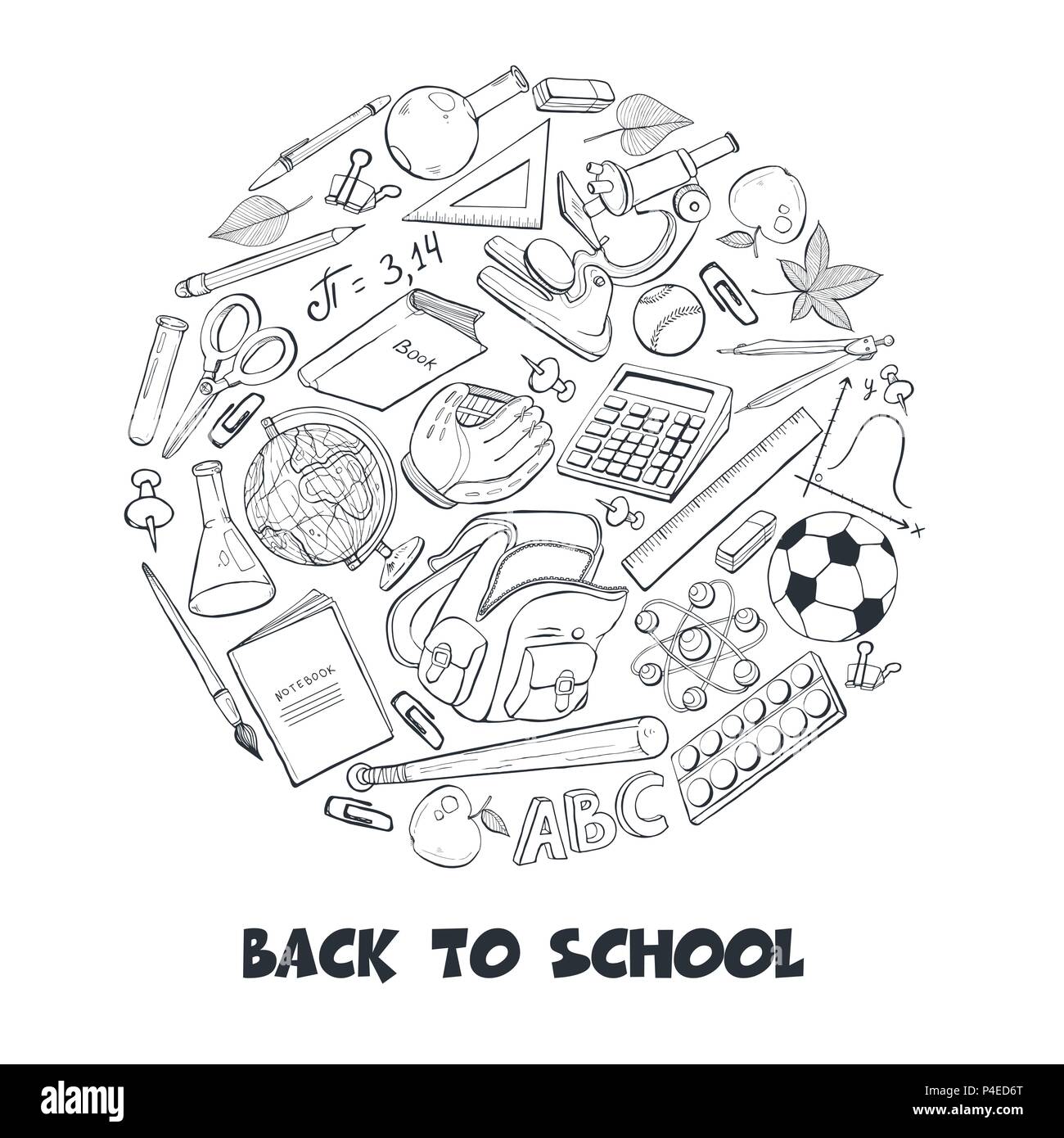 back to school composition Stock Vector Image & Art - Alamy